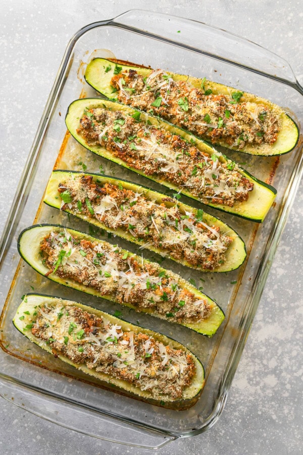 Turkey Stuffed Zucchini - Skinnytaste