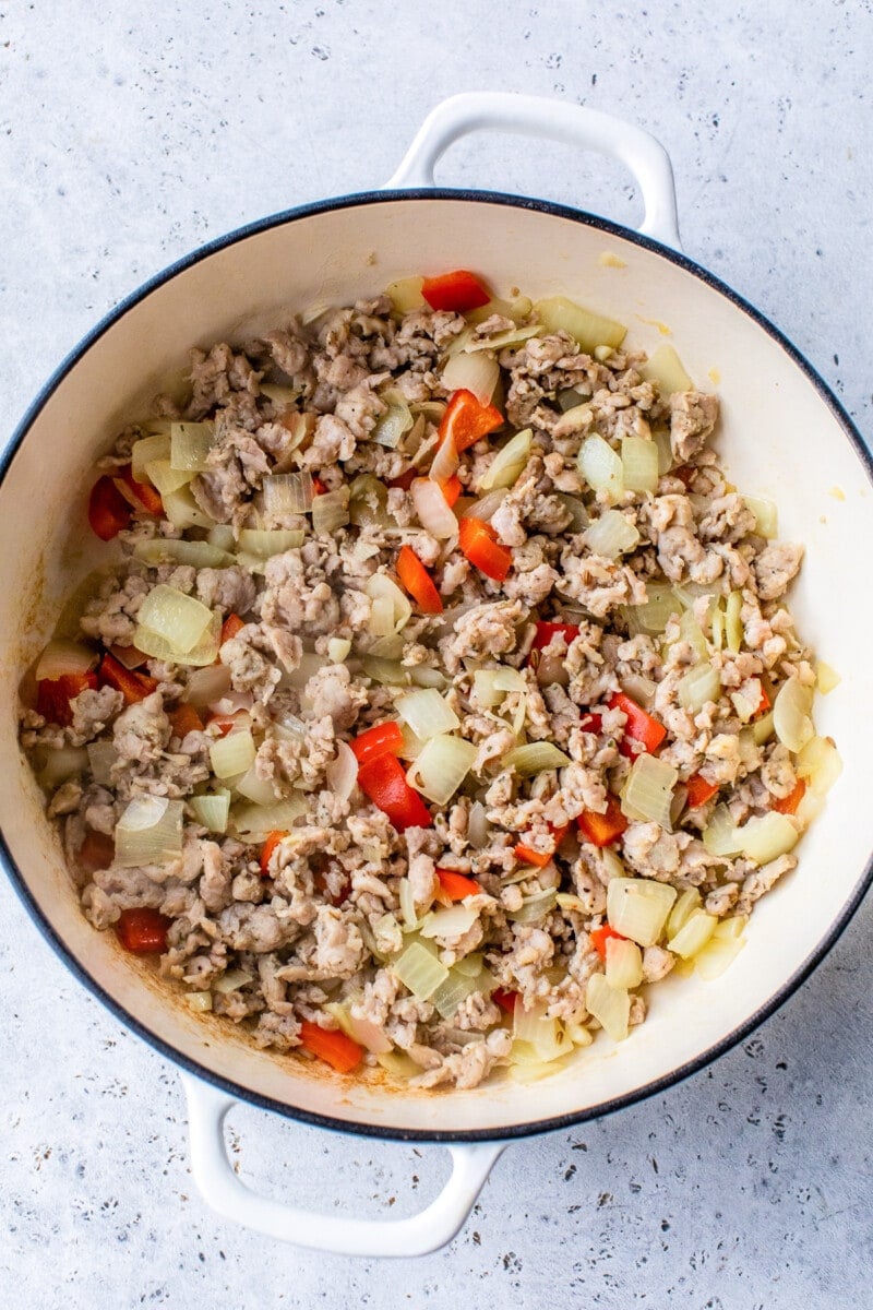 Escarole Pasta with Sausage and Peppers - My Digital Cook