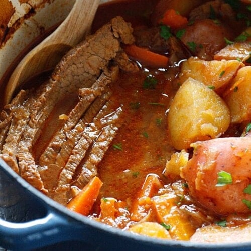 Braised Brisket with Potatoes and Carrots - My Digital Cook