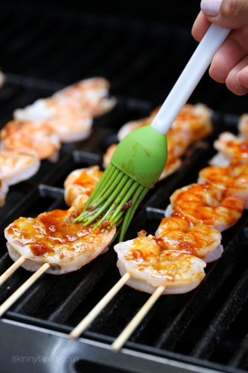 Gochujang-Honey Glazed Shrimp Skewers - Skinnytaste