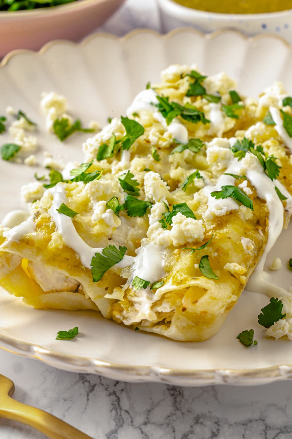 Chicken Enchiladas Verdes Recipe l Skinnytaste