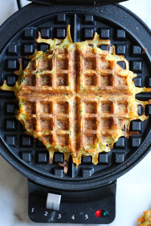 Waffled Vegetable Latkes (no frying!) - Skinnytaste