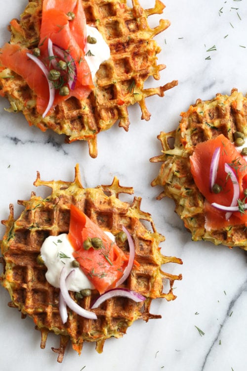 Waffled Vegetable Latkes (no frying!) - Skinnytaste