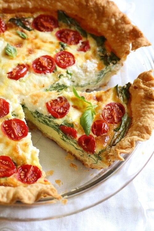 Spinach Ricotta Quiche - Skinnytaste