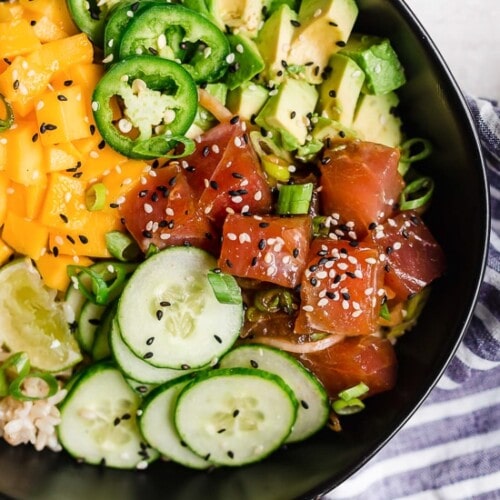 Ahi Poke Bowl with Mango Recipe - Skinnytaste