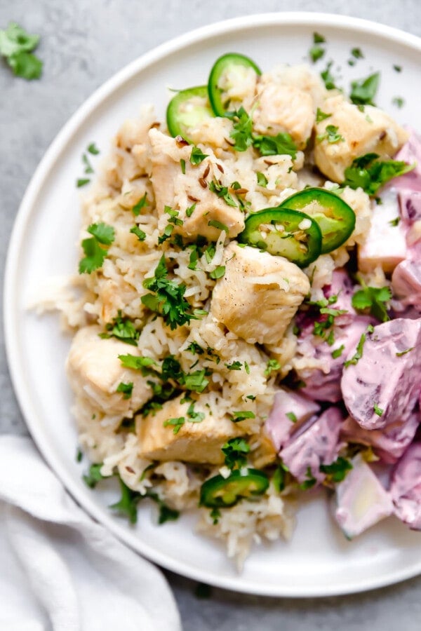 Instant Pot Chicken Pulao Recipe l Skinnytaste