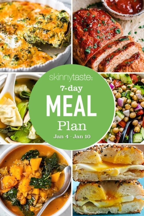 7 Day Healthy Meal Plan (Jan 4-10) - Skinnytaste