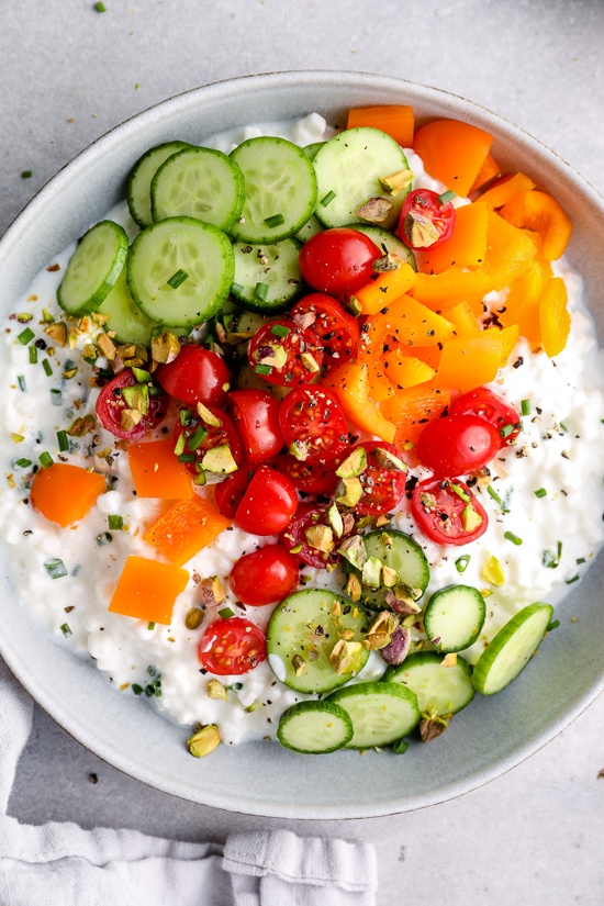 Savory Cottage Cheese Bowl Easy High Protein Breakfast Skinnytaste Savory Cottage Cheese Bowl Easy High Protein Breakfast Skinnytaste