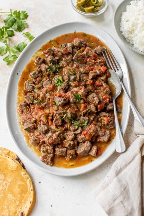Bisteces a la Mexicana (Mexican Style Beef Stew) - Skinnytaste
