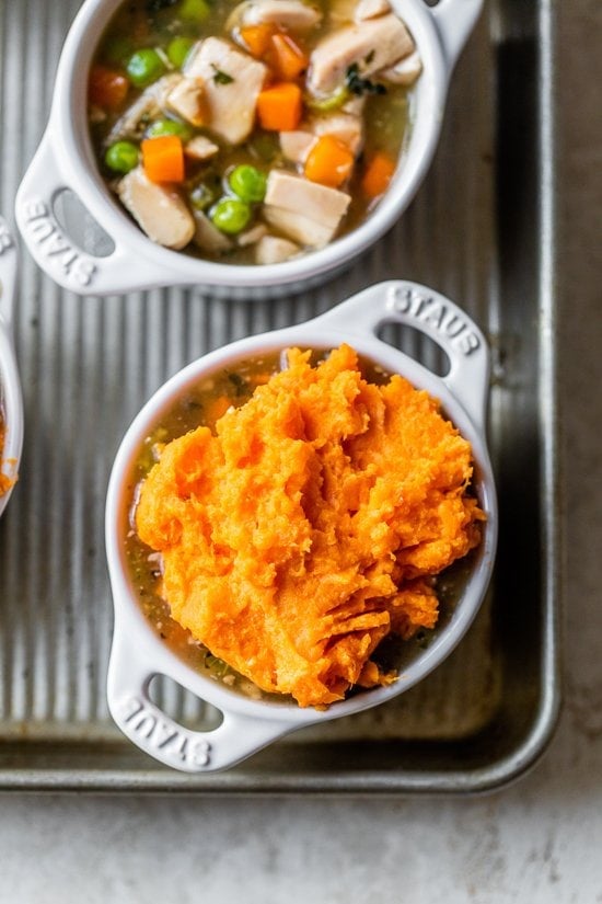 Turkey Pot Pie with Sweet Potato Topping - Skinnytaste