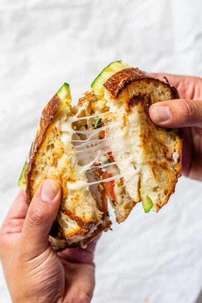 Chicken Panini with Zucchini, Tomato and Mozzarella Cheese