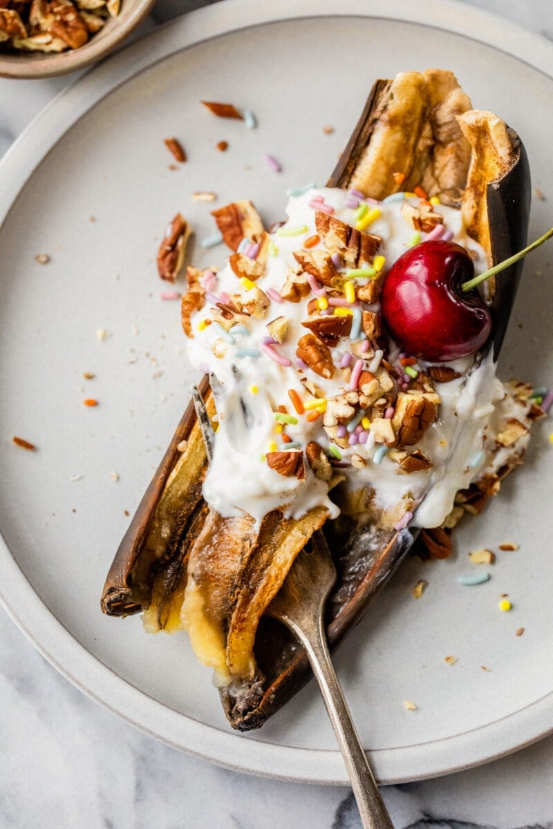 Air Fryer Breakfast Banana Split - Skinnytaste