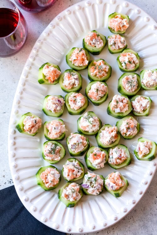 Smoked Salmon Cucumber Bites - Skinnytaste