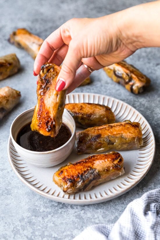 Salmon Spring Rolls (Crispy and Gluten-Free!) - Skinnytaste