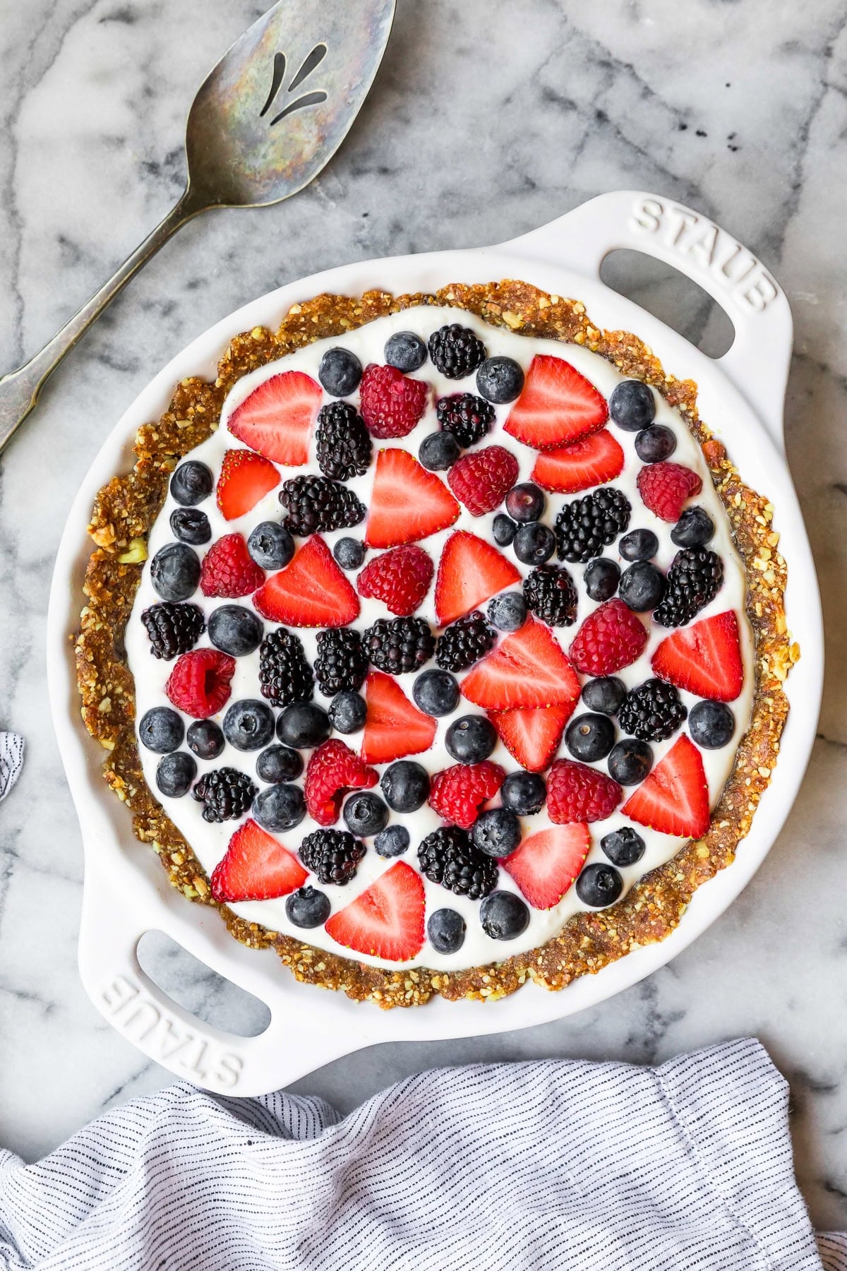No-Bake Yogurt Pie with Date-Nut Crust - Skinnytaste