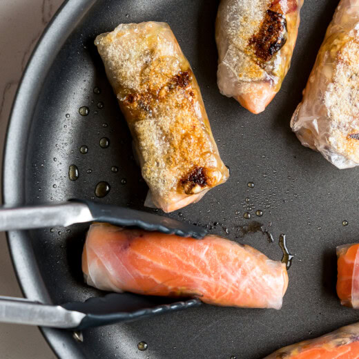 Salmon Spring Rolls (Crispy and Gluten-Free!) - Skinnytaste