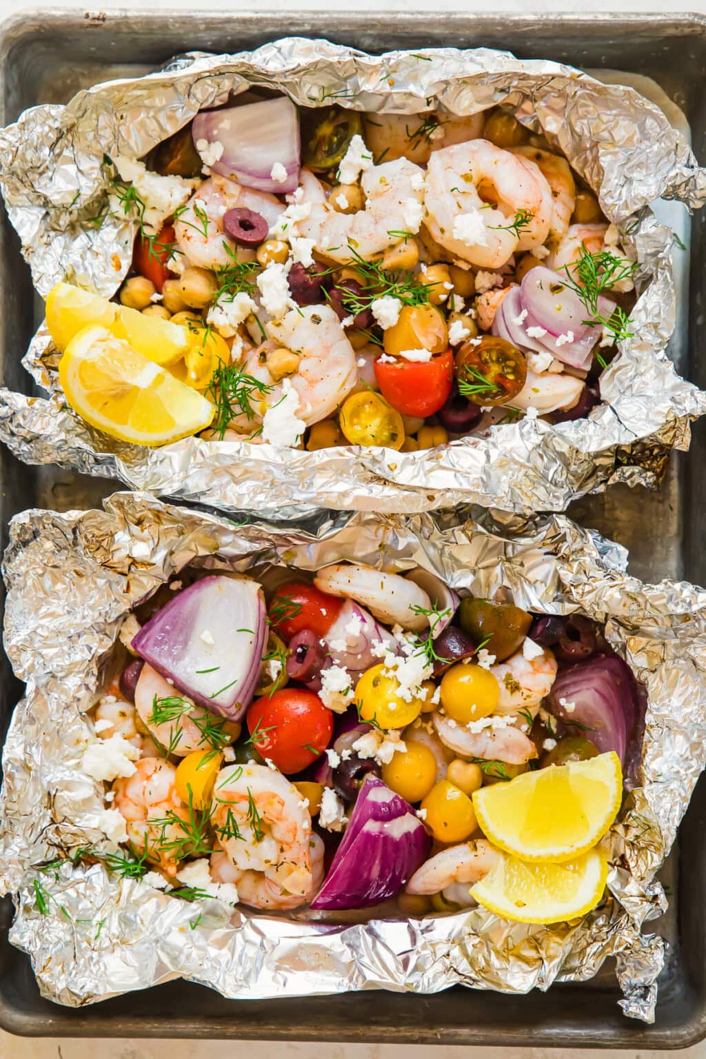 Shrimp Foil Packets | Greek Style for Quick Summer Meals - Skinnytaste