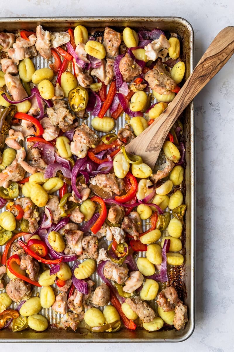 Sheet Pan Chicken Scarpariello (Easy One Pan Dinner) - Skinnytaste