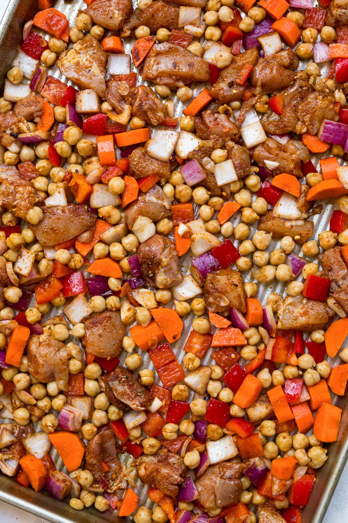Chicken Shawarma Sheet Pan Dinner (Easy One Pan Meal) - Skinnytaste