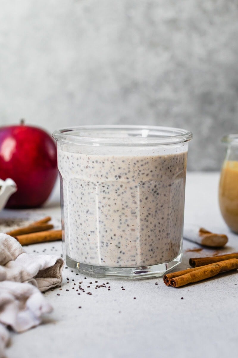 Apple Chia Pudding with Peanut Butter (High Protein, High Fiber ...