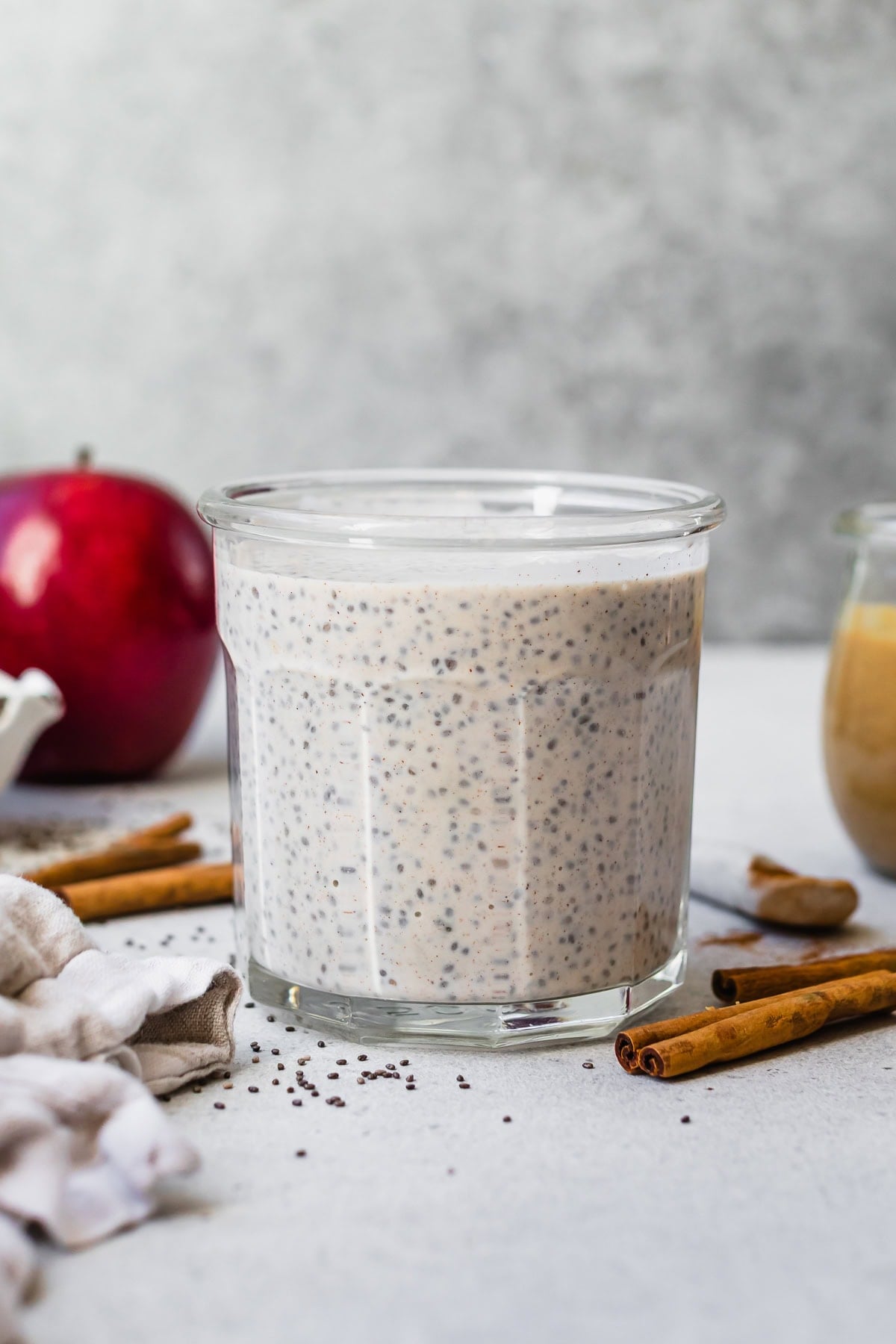 Apple Chia Pudding with Peanut Butter (High Protein, High Fiber ...