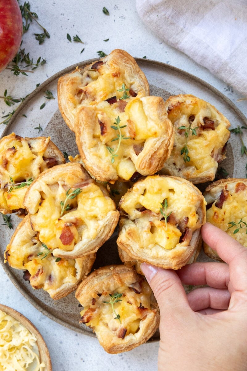 Puff Pastry Apple and Bacon Bites (Savory Fall Appetizer) - Skinnytaste
