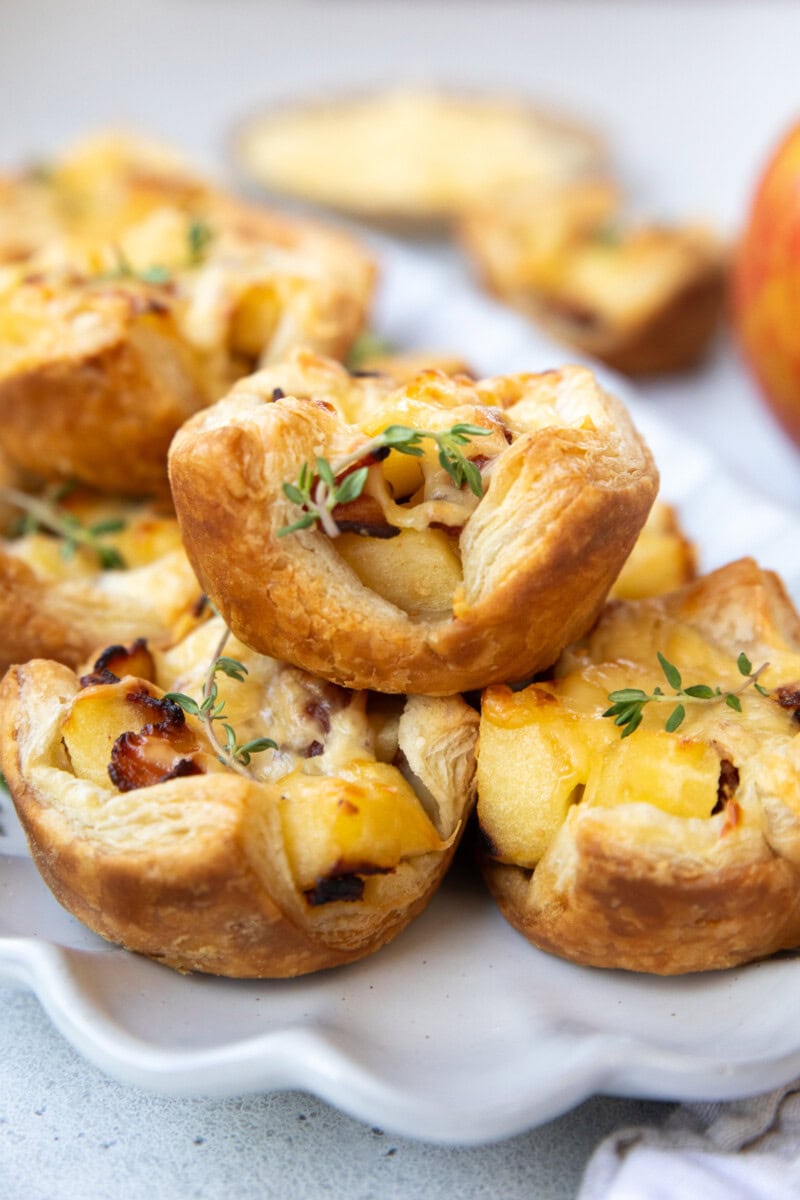 Puff Pastry Apple and Bacon Bites (Savory Fall Appetizer) - Skinnytaste
