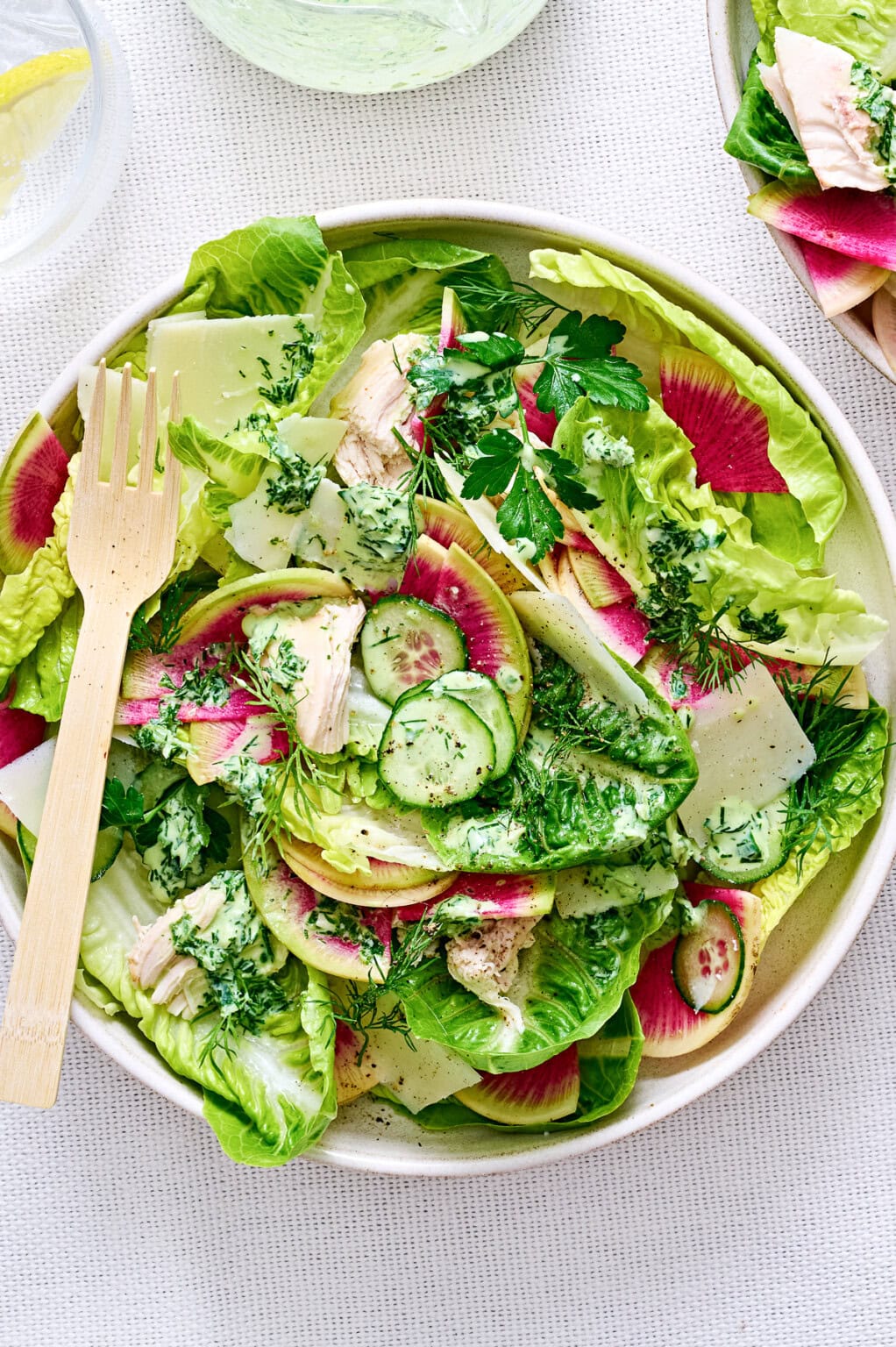 Green Goddess Caesar Salad with Chicken - Skinnytaste