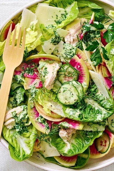 Green Goddess Caesar Salad with Chicken - Skinnytaste