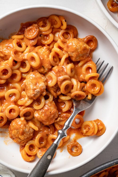 Spaghetti Os and Meatballs (One-Pan Homemade Recipe) - Skinnytaste