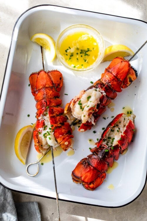 Lobster Skewers (Grilled Lobster Tails) - Skinnytaste
